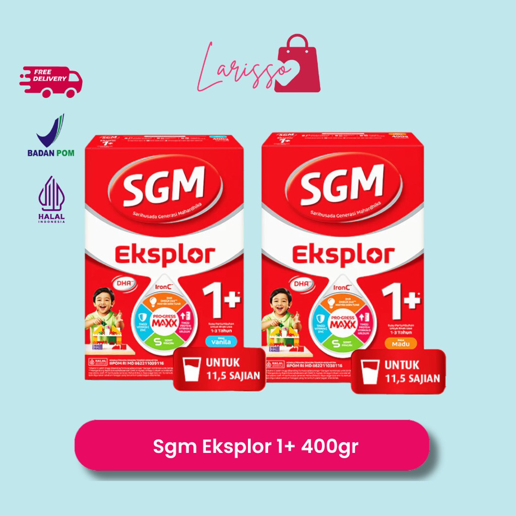 Jual Sgm Eksplor 1+ 400gr Dengan IronC Susu Pertumbuhan Rasa Vanilla ...