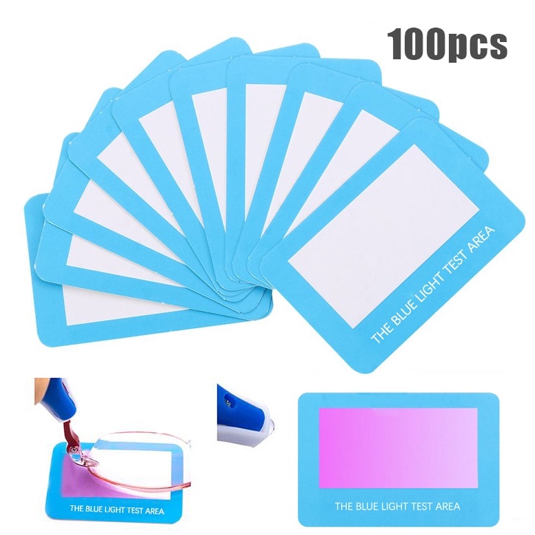 Jual KODE C72A 1pcs Kartu Test Kacamata Blue Light Uv Test Paper Alat ...
