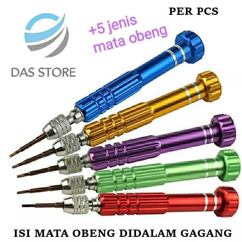 Jual Obeng set 5 in 1 multifungsi obeng handphone obeng reparasi ...