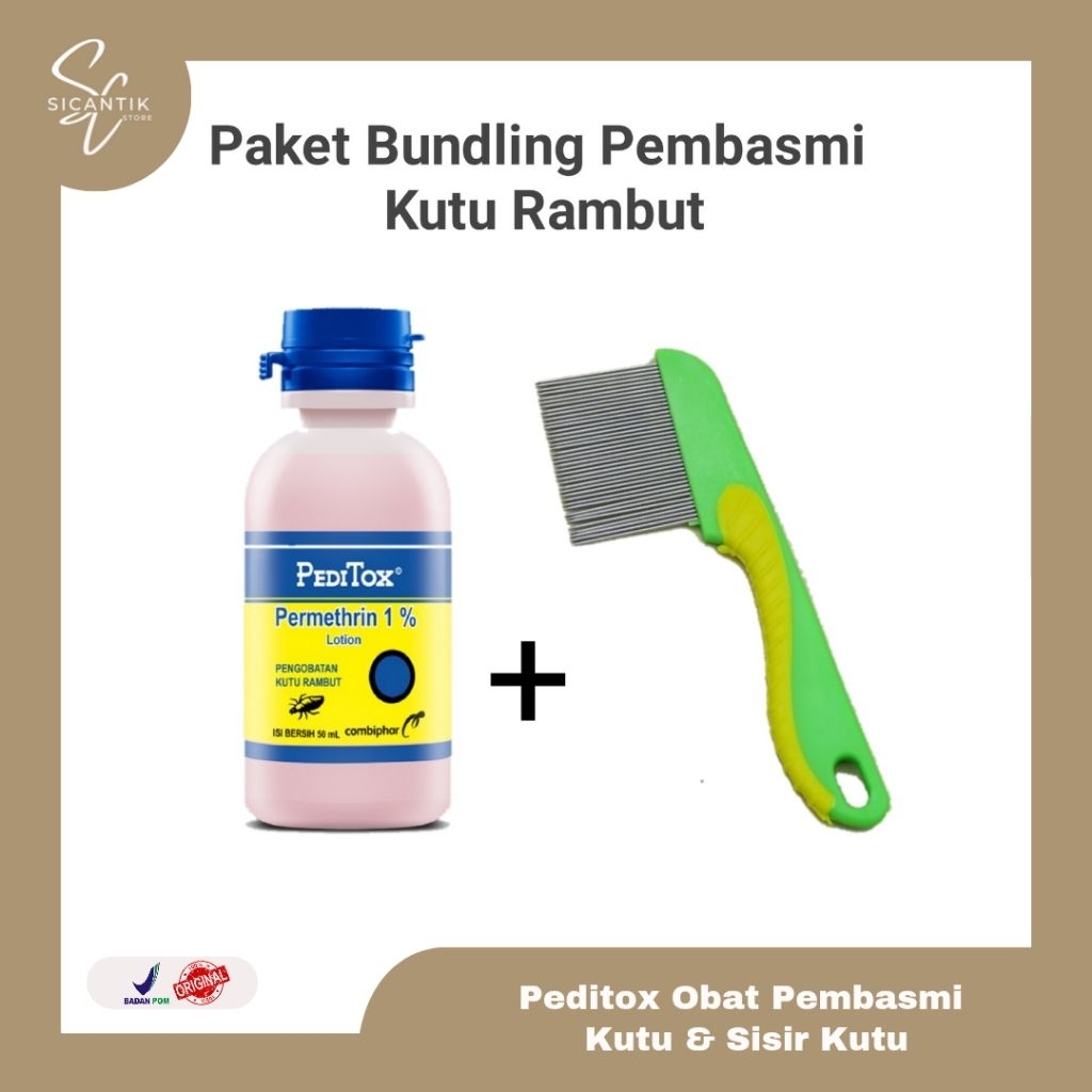 Jual PAKET PEDITOX OBAT KUTU RAMBUT DAN TELUR AMPUH + SISIR ...