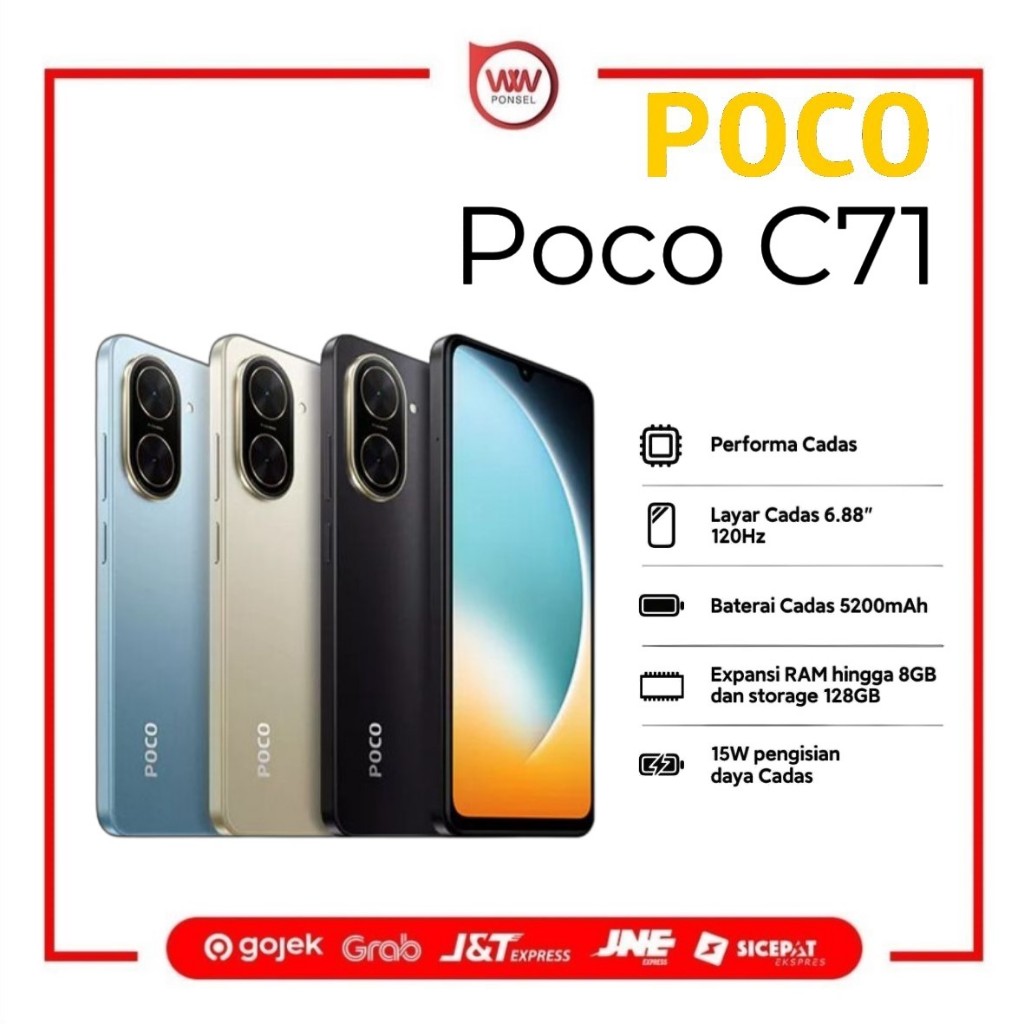 Jual Hp Poco C71 Ram 4GB Internal 128GB Garansi Resmi | Shopee Indonesia