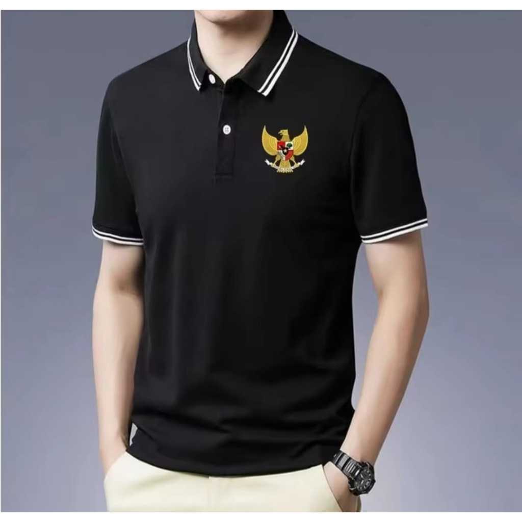 Jual Kaos Polo Garuda Indonesia Pria - Tema Kemerdekaan | Shopee Indonesia