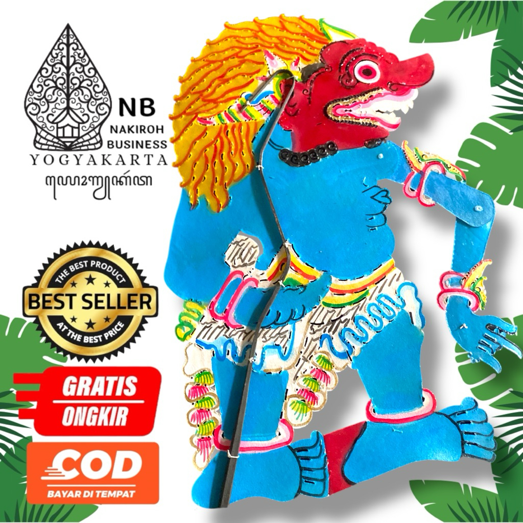 Jual NAKIROHBUSINESS WAYANG BUTO GENI BIRU WAYANG KULIT ASLI STANDAR ...