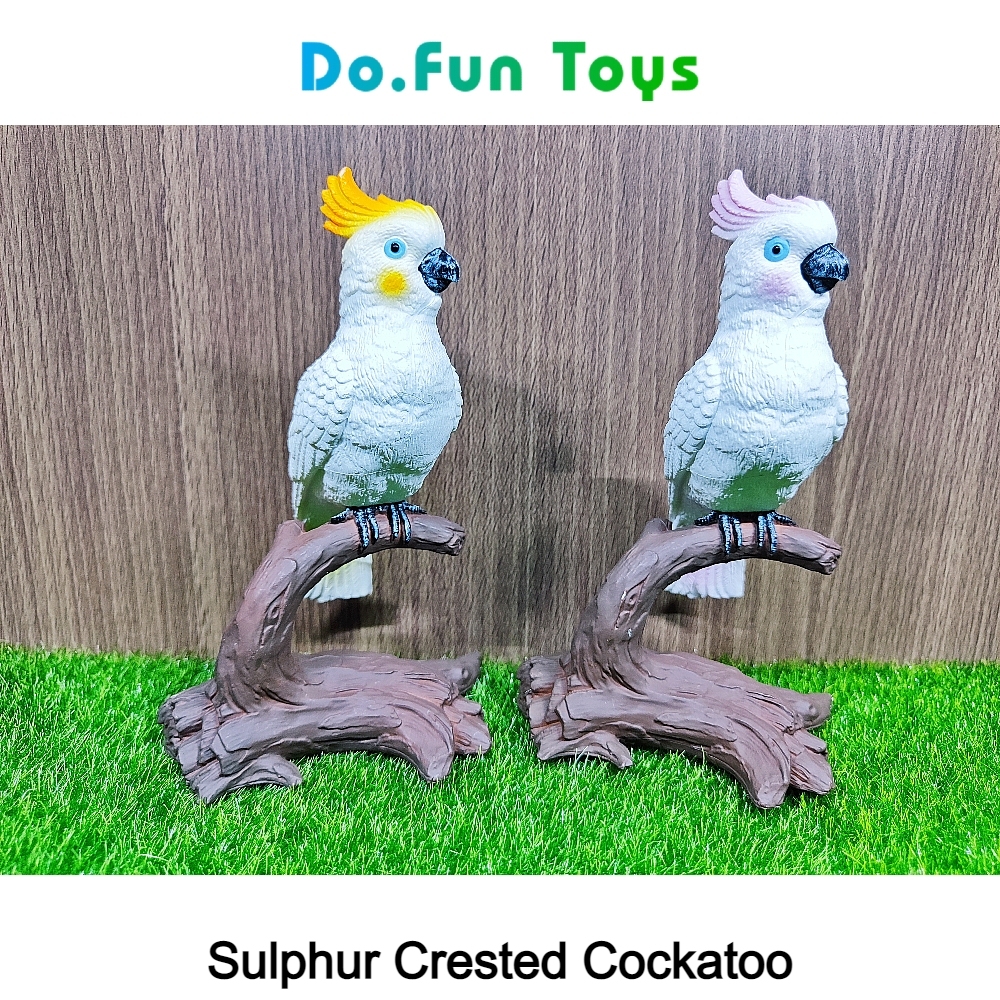 Jual Animal Figurine | SULPHUR CRESTED COCKATOO / Mainan Miniatur ...