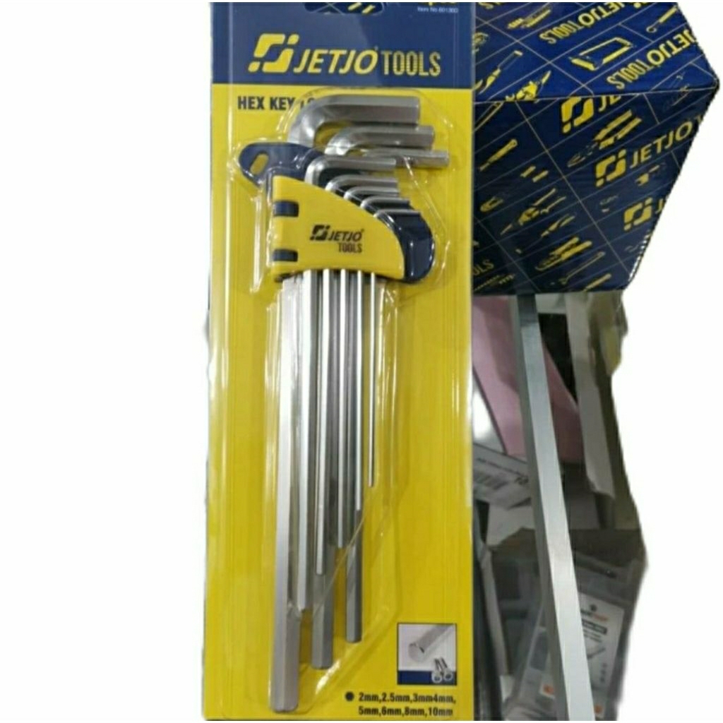 Jual Kunci L Panjang Set 8Pcs JETJO TOOLS Hex Key Long Set 8 pcs LAKONI ...