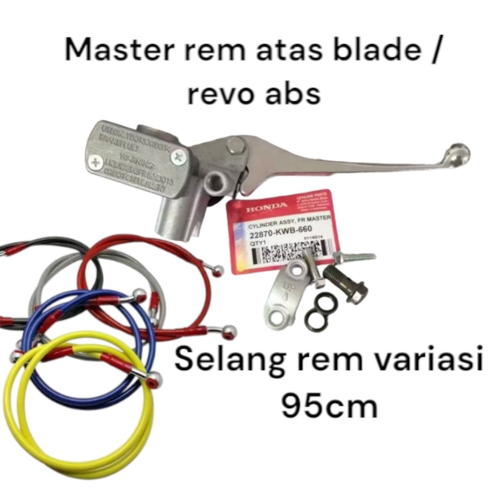 Jual master rem atas assy + selang rem depan 95cm Honda Supra Fit New ...