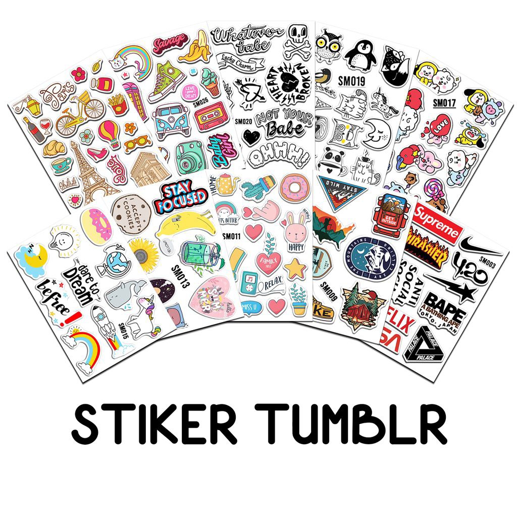 Jual Stiker Mini Aesthetic Lucu untuk Case Hp Laptop Botol Kulkas ...