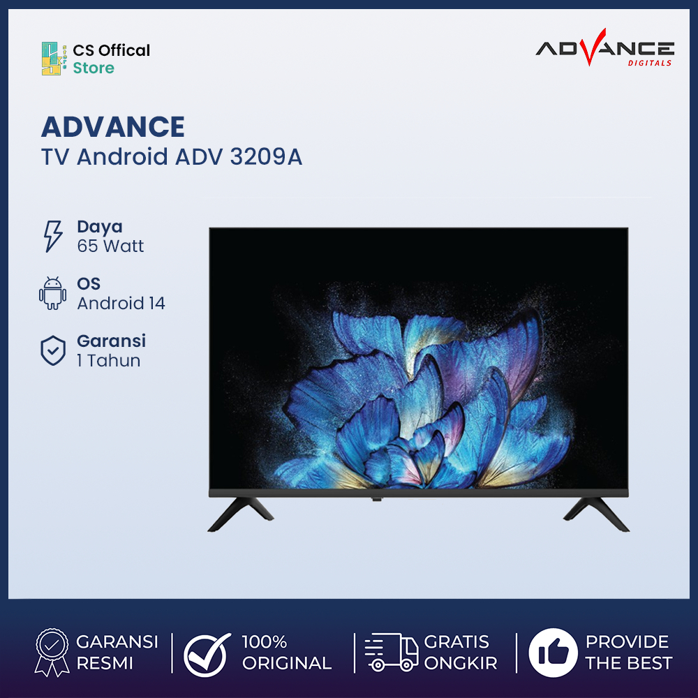 Jual ADVANCE Televisi 32 inch Smart Android LED TV - Android 12.0 ADV ...