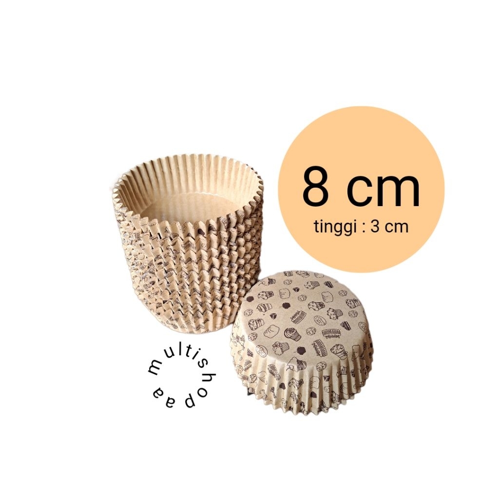Jual Cup Roti Laminasi Bulat 8 cm Isi 200 pcs | BROWN CAKE | Shopee ...