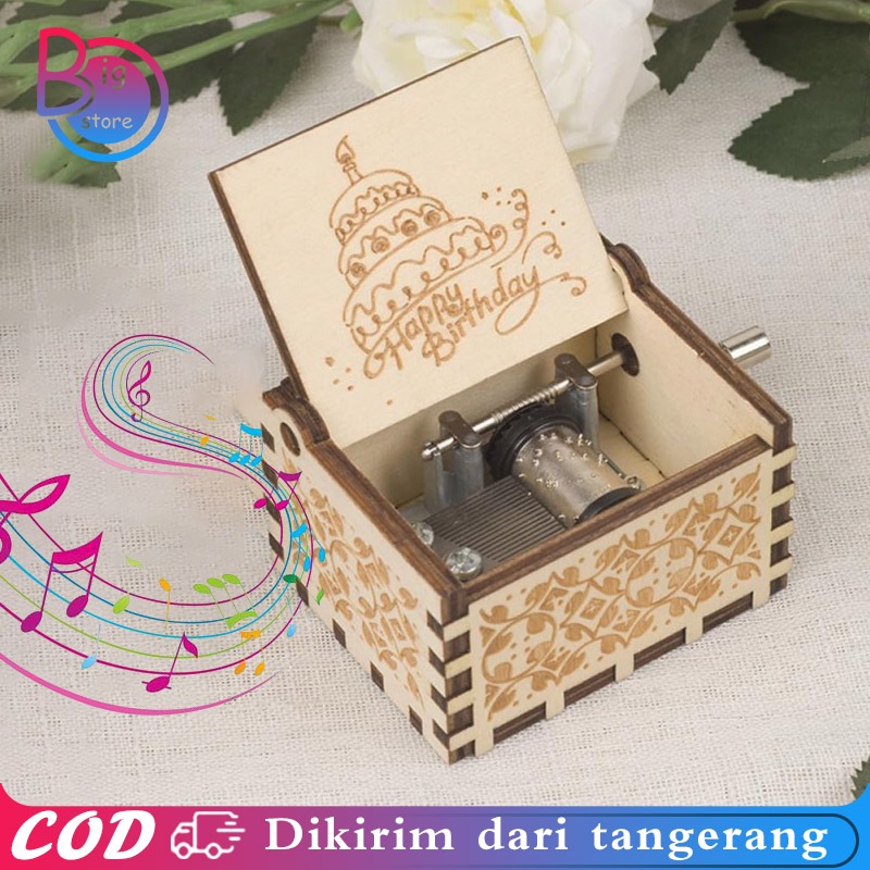 Jual Box Musik Happy Birthday Kotak Kayu Musik Music Box Kayu Kotak ...