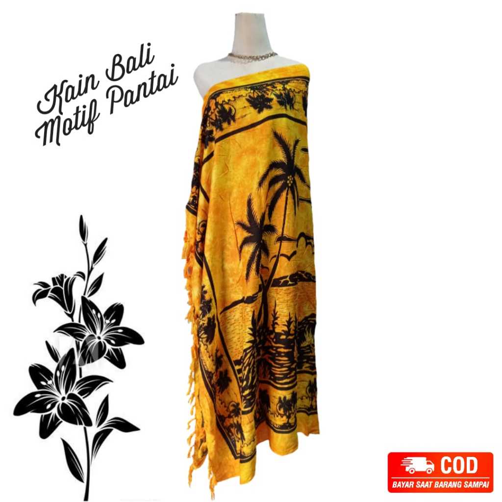 Jual Kain pantai bali motif pemandangan - sarung pantai - kain pantai ...