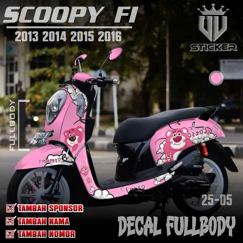Jual TERBARU Decal Sticker Honda Scoopy Fi Lama Full Body - Stiker ...