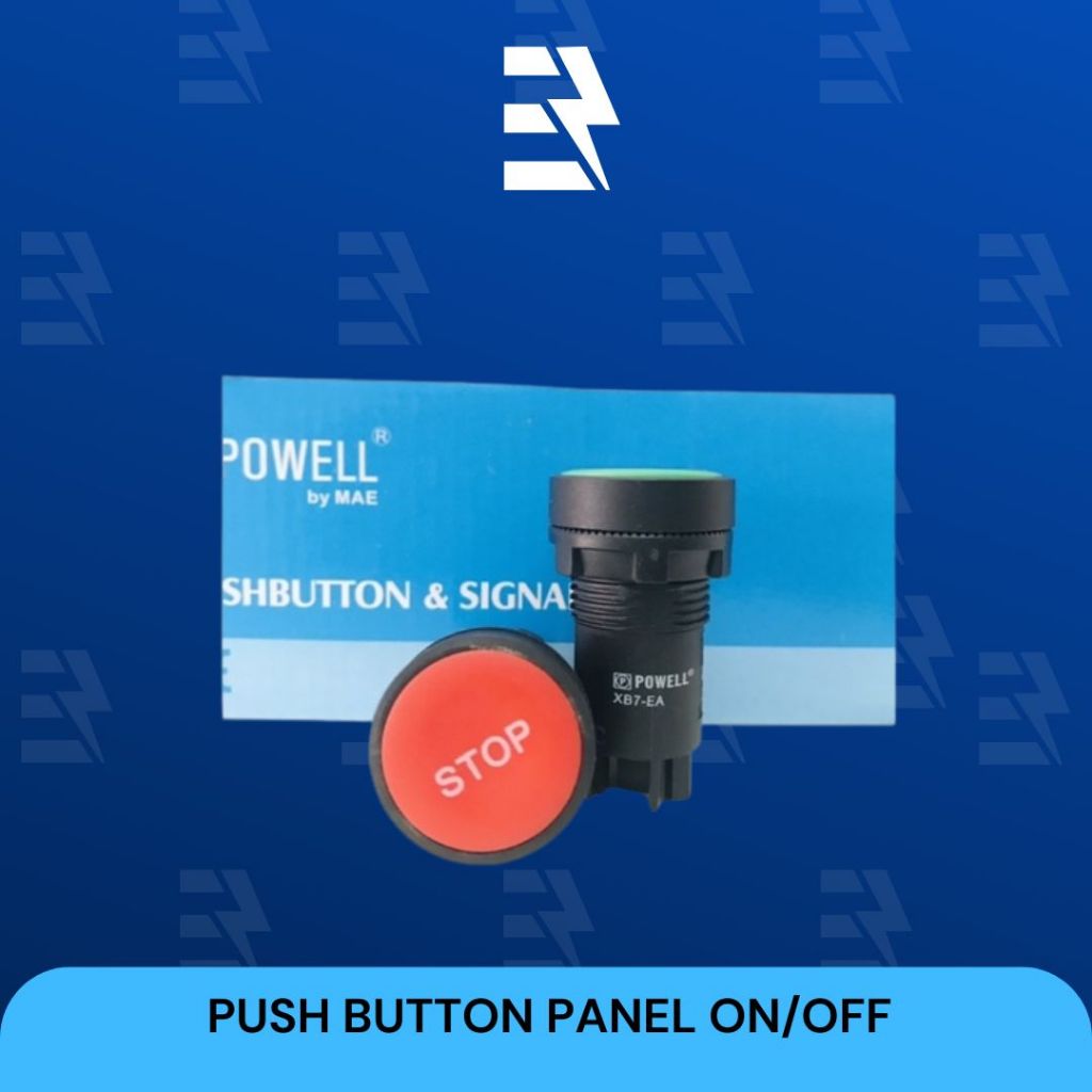 Jual POWELL XB7-EA31 SAKLAR PUSH BUTTON TOMBOL PANEL WARNA MERAH DAN ...