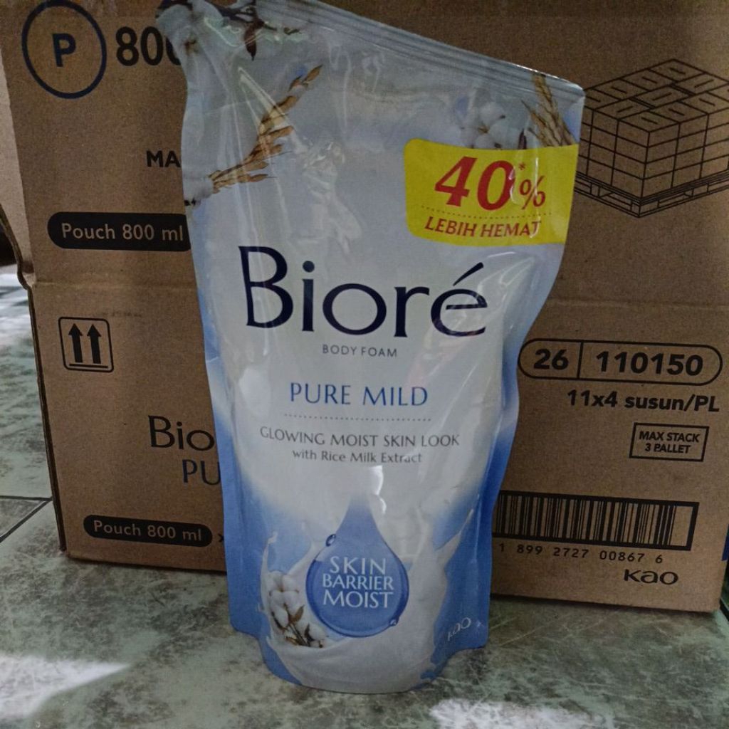 Jual BIORE PURE MILD(SABUN MANDI)800ML | Shopee Indonesia
