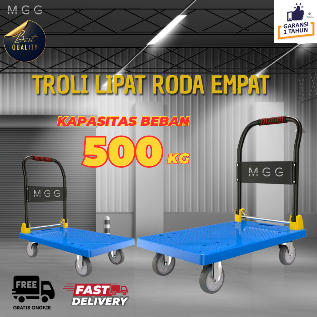 Jual MGG Troli Lipat Trolley Barang 500 KG Lipat Dorong Hand Truck PP ...