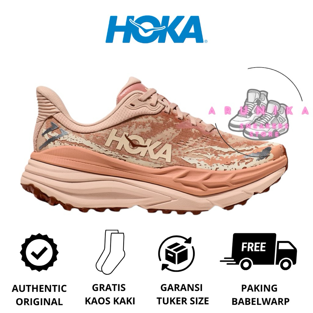 Jual Sepatu Wanita Trailrun Hiking Hoka Stinson 7 Sandstone Original ...