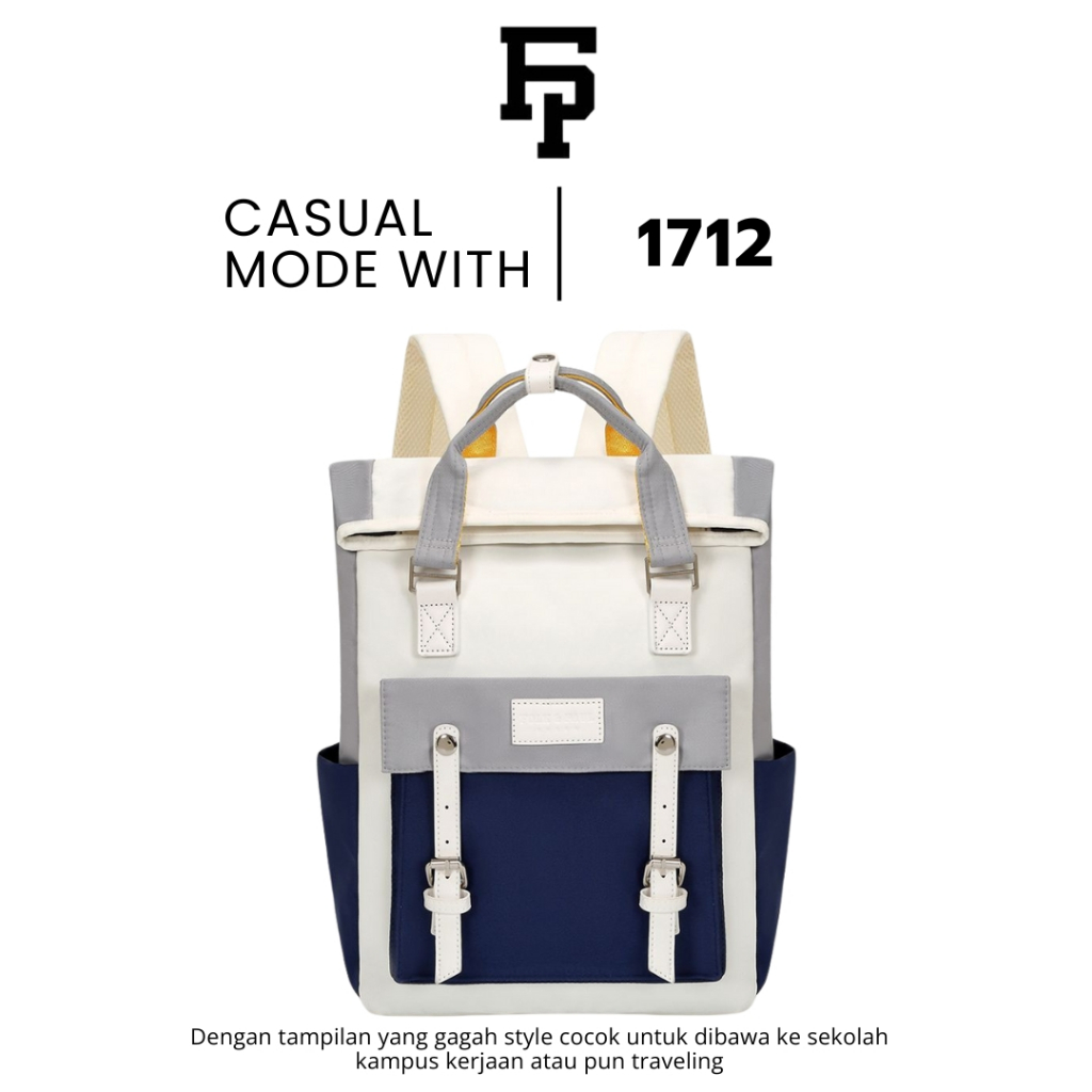 Jual FOLK & PAUL Tas Ranse Kerja Kuliah Model Doughnut Large Backpack ...