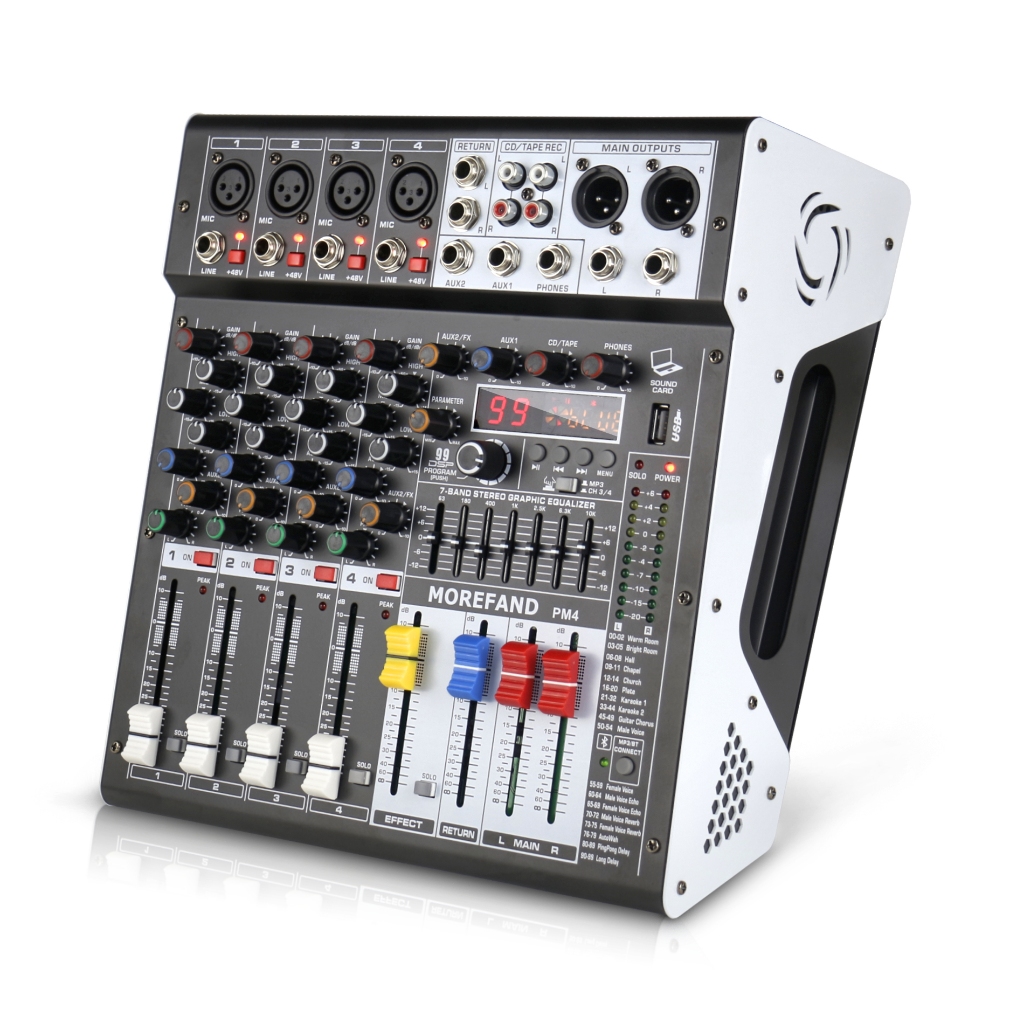 Jual Mixer audio efek digital profesional 6/4-channel MX06BT/ MX04BT ...