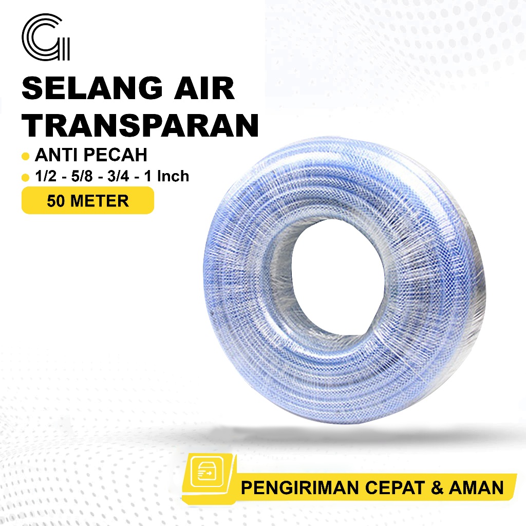 Jual SELANG GEMUK Selang Air 1/2 5/8 3/4 1 Inch 50 Meter Selang Air ...