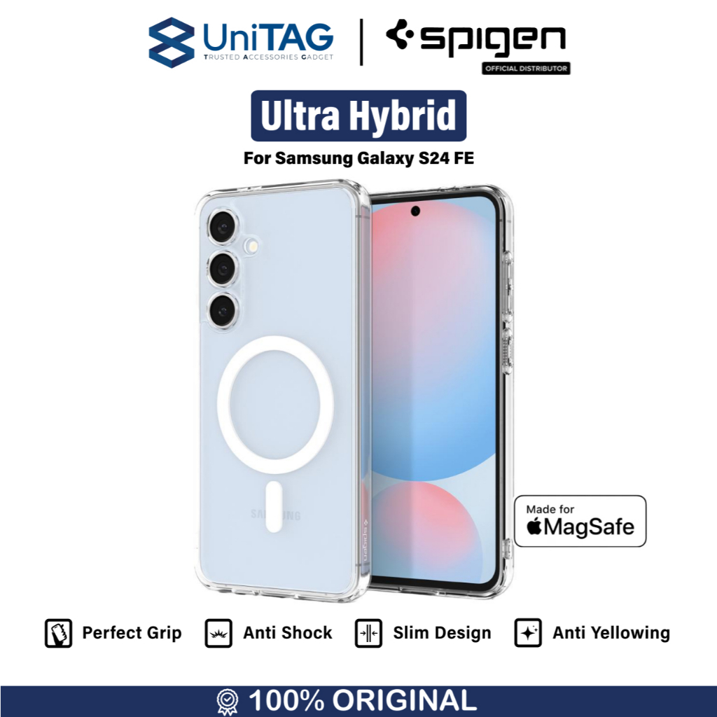 Jual Case Samsung Galaxy S24 FE Spigen Ultra Hybrid MagFit Anti Shock Crack Bumper Clear Cover ...
