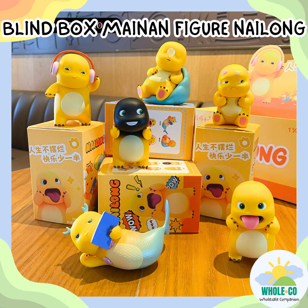 Jual Blind Box Mainan Figure Nailong Premium Dinosaurus Kuning Gemoy ...