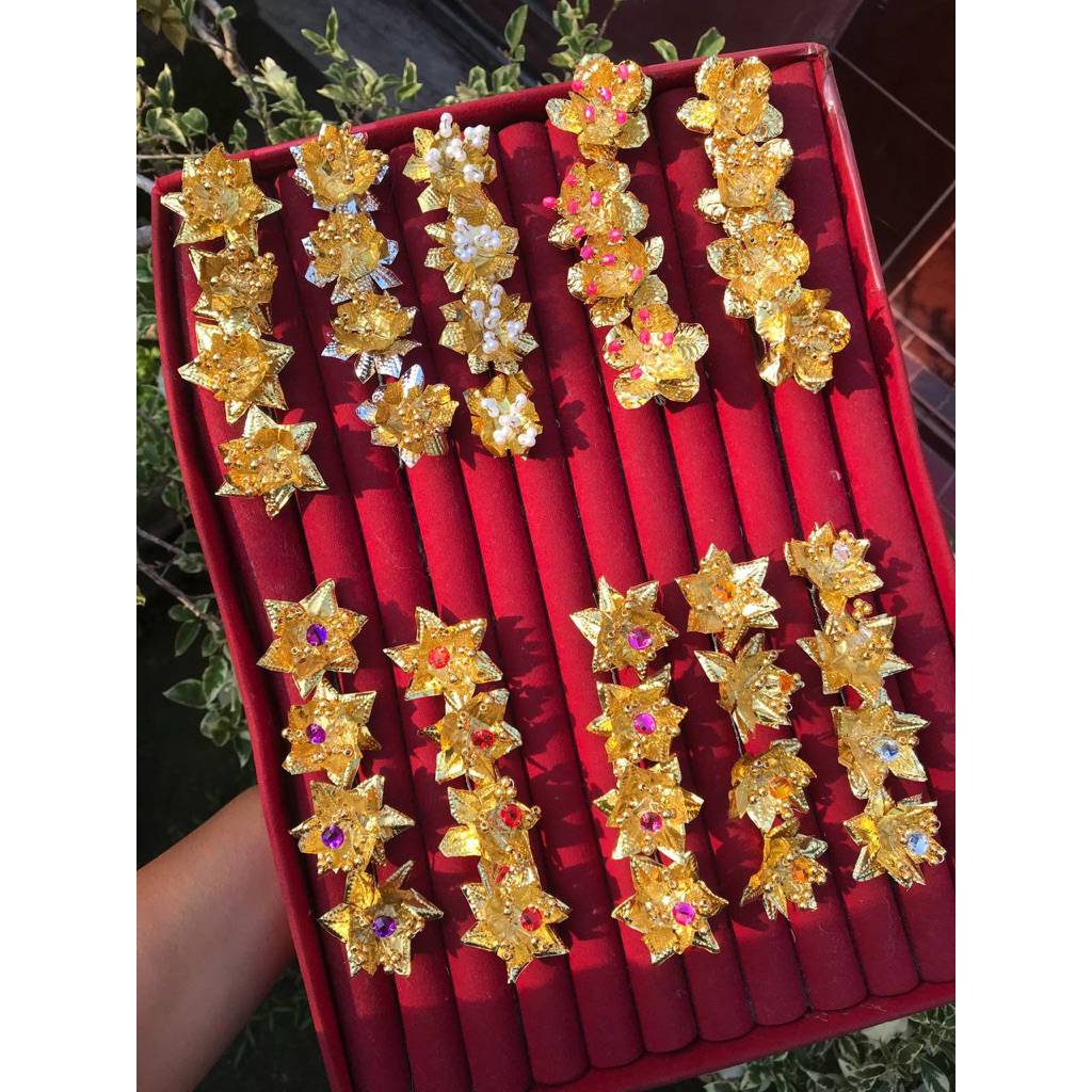 Jual HIASAN RAMBUT BUNGA SEMANGGI BALI EMAS | Shopee Indonesia