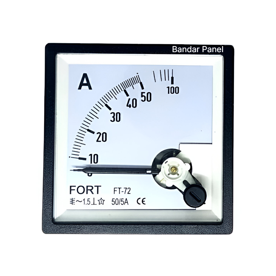 Jual FORT Ampere Meter Analog AC 50/5A 72 x 72 Via CT FT-72 | Shopee ...