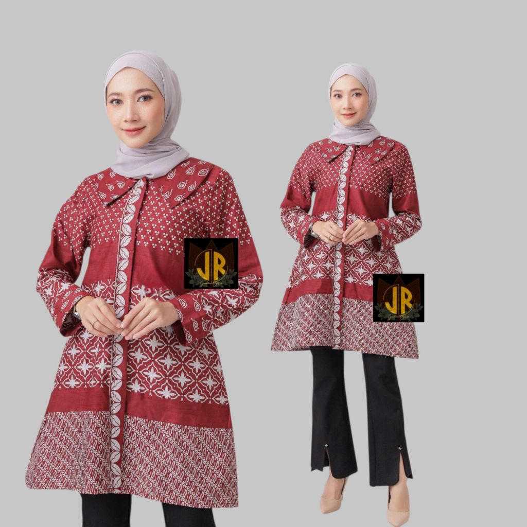 Jual Tunik Batik Rania | Sentuhan Etnik dengan Kerah Modern, Elegan ...