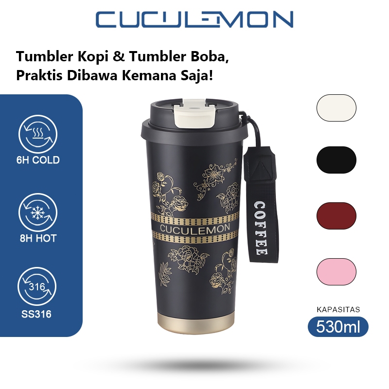 Jual Cuculemon termos kopi termos stainless steel botol minum suction ...