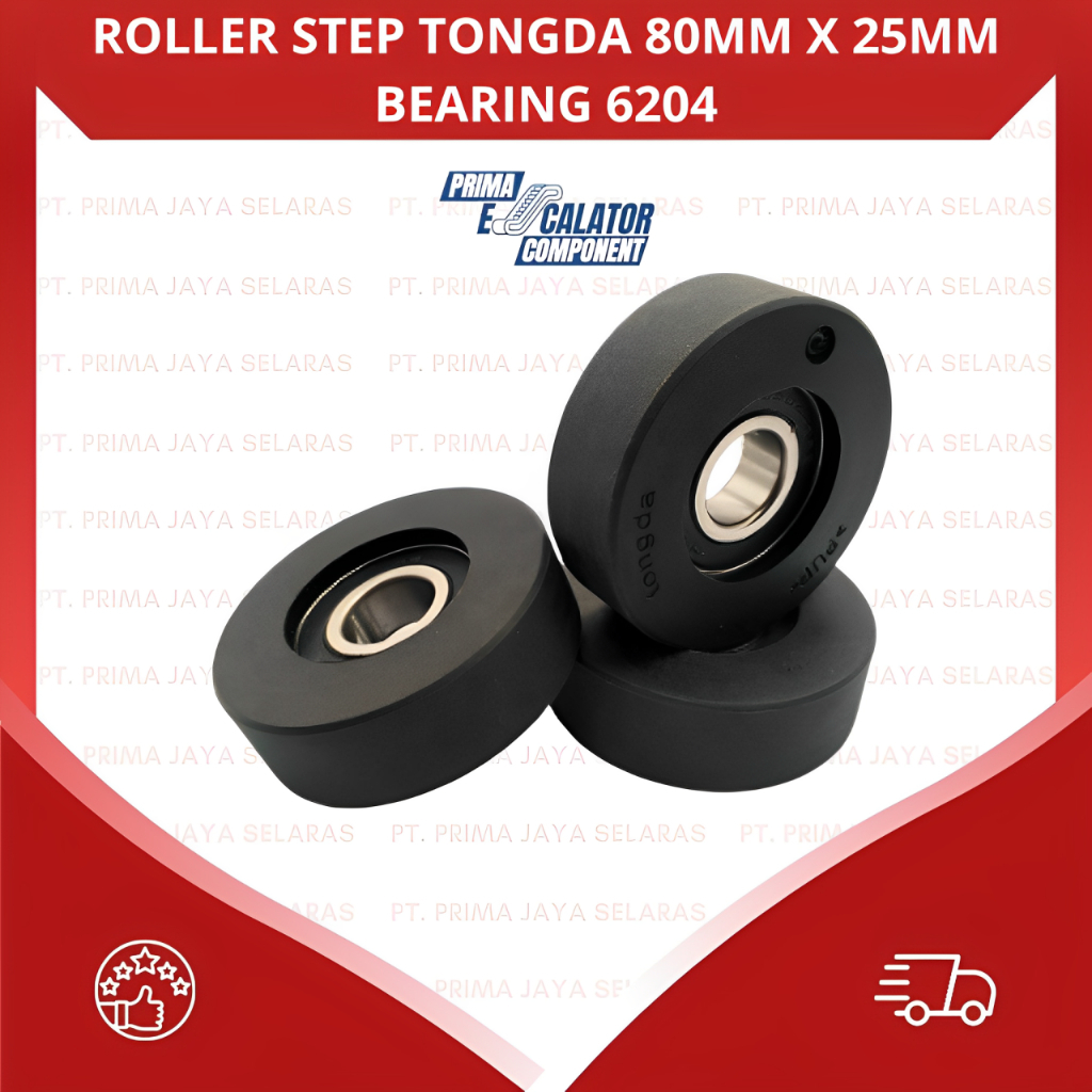 Jual ROLLER STEP TONGDA 80*25mm /ROLLER STEP ESCALATOR DIA 80*25 (6204 ...