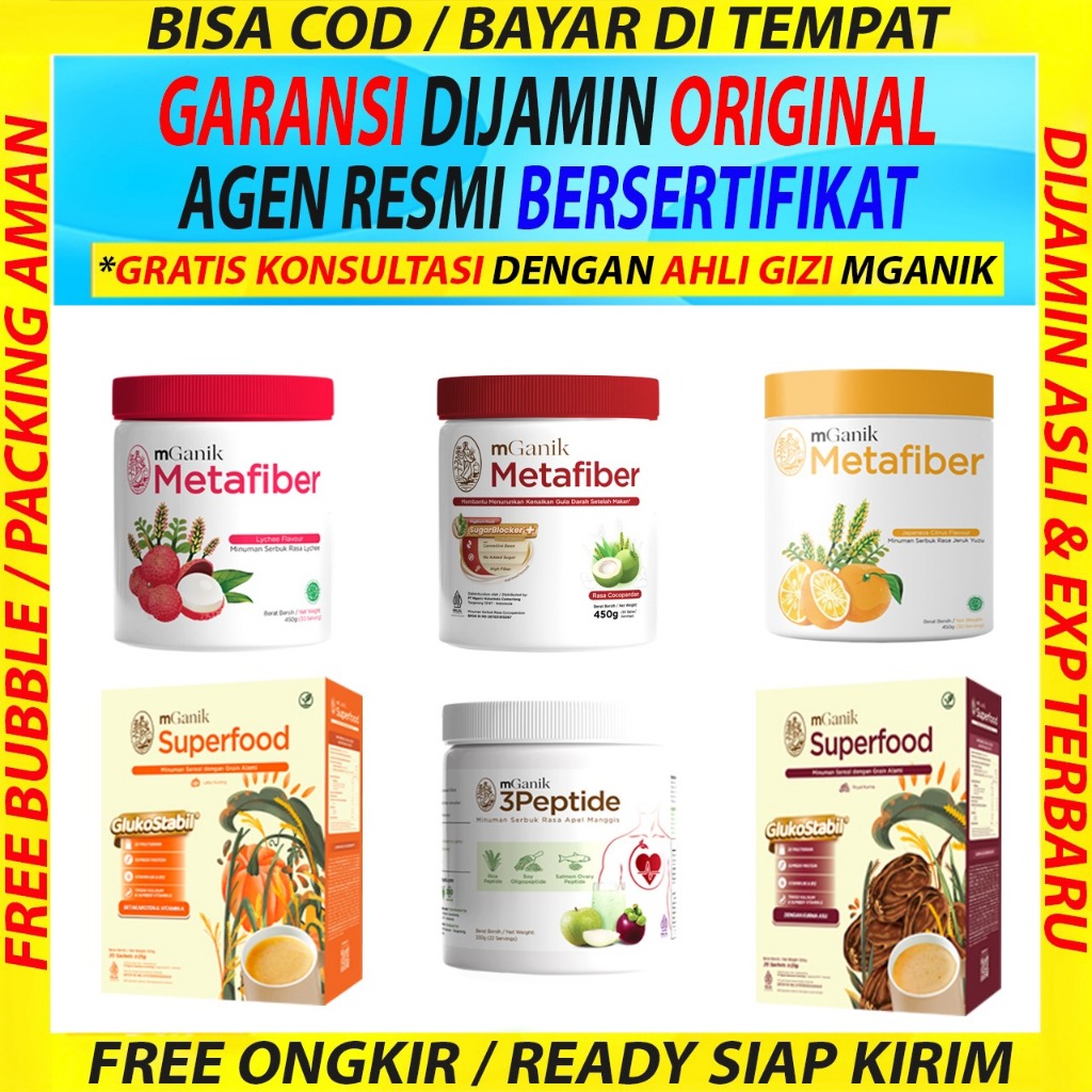 Jual MGANIK MULTIGRAIN ORIGINAL 1 BOX ISI 20 SACHET M GANIK METAFIBER ...