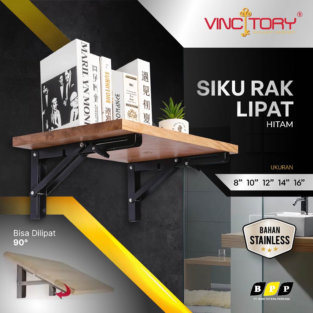 Jual Siku Rak Dinding Lipat Meja Ambalan Minimalis VINCITORY | Bracket ...