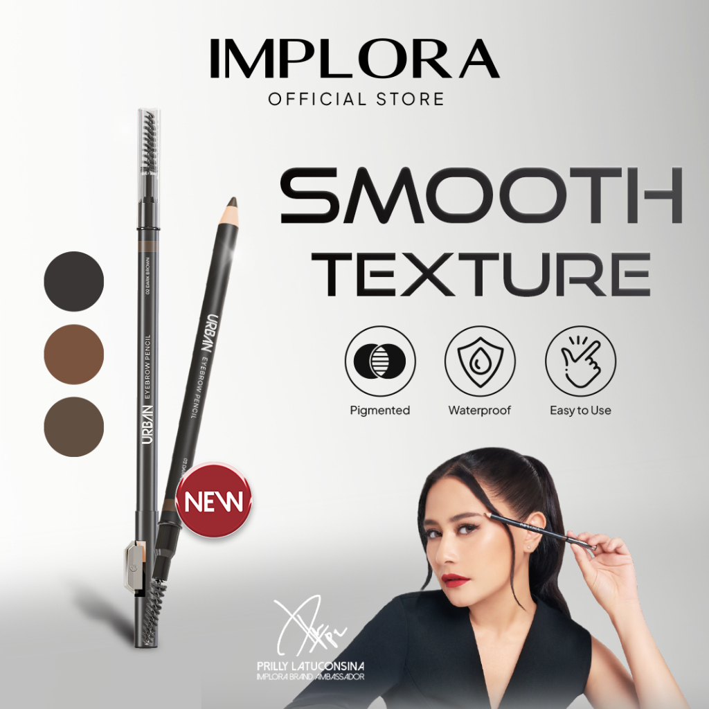Jual Implora Urban Eyebrow Pencil | Pensil Alis Black Brown Dark ...