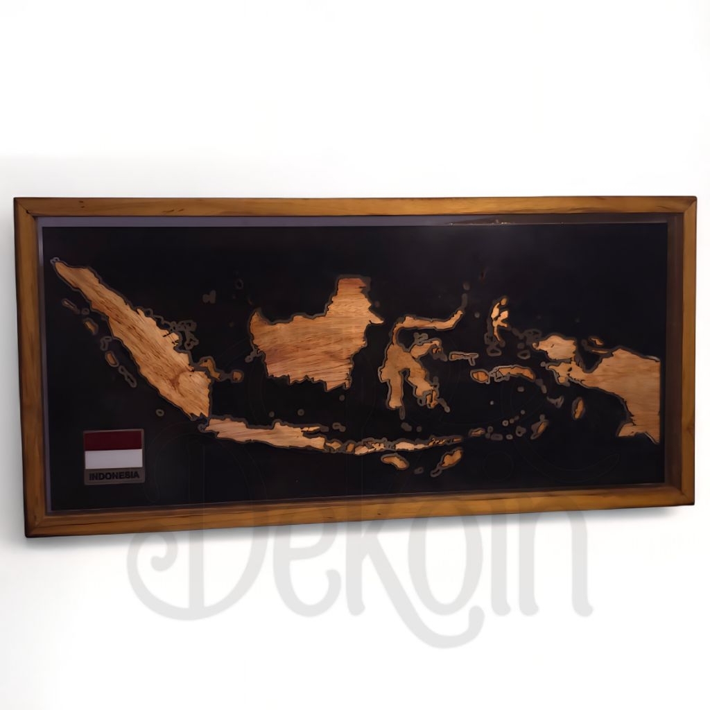 Jual Hiasan Dinding Map Peta Indonesia Kayu Akrilik 32x67cm - Dekorasi ...