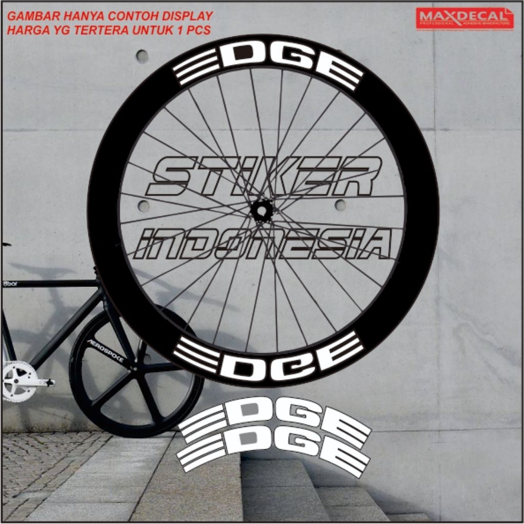 Jual stiker velg sepeda 700c sticker rims sepeda fixie roadbike EDGE ...