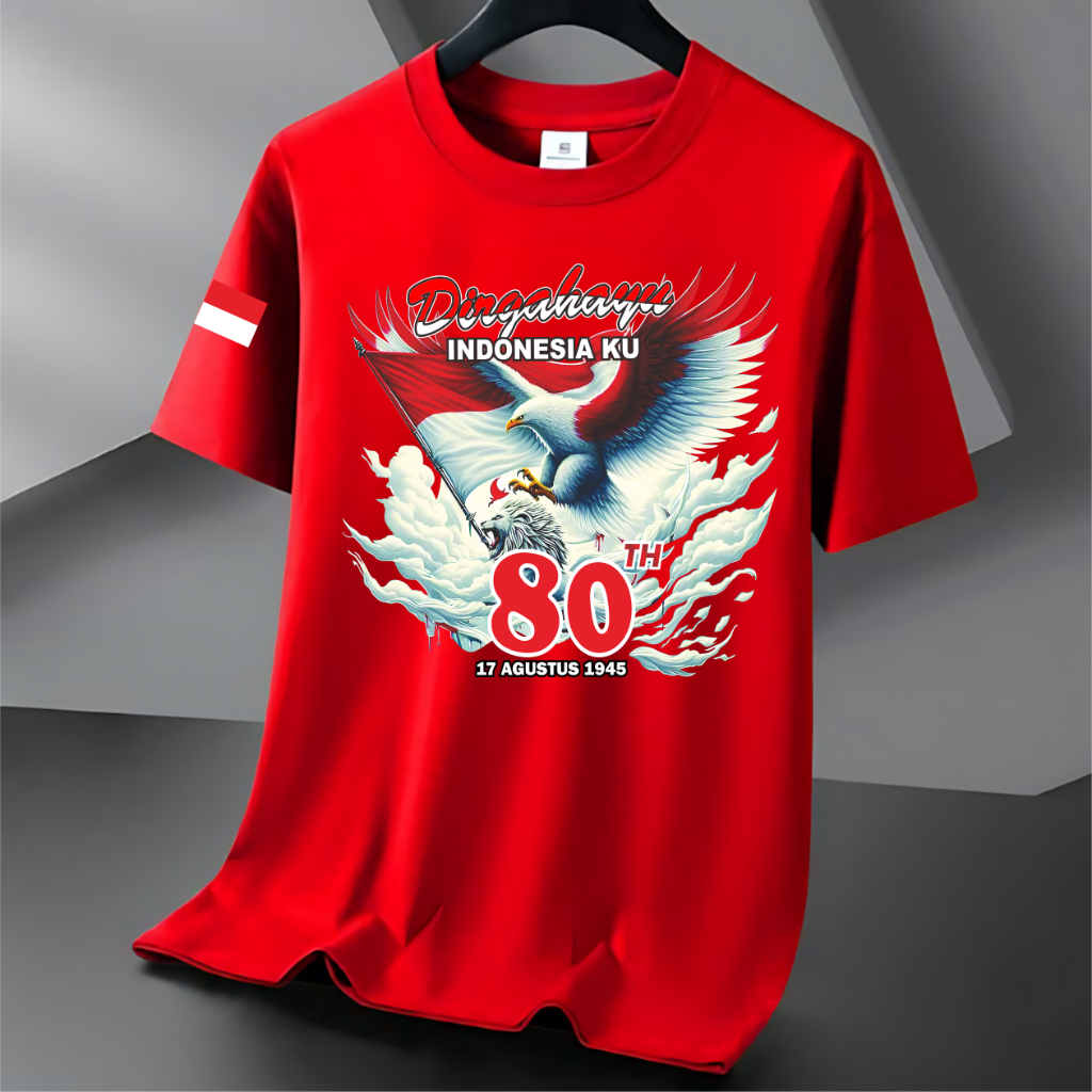 Jual KAOS HUT RI 80 KAOS DIRGAHAYU 17 AGUSTUS 1945 KEMERDEKAAN REPUBLIK ...