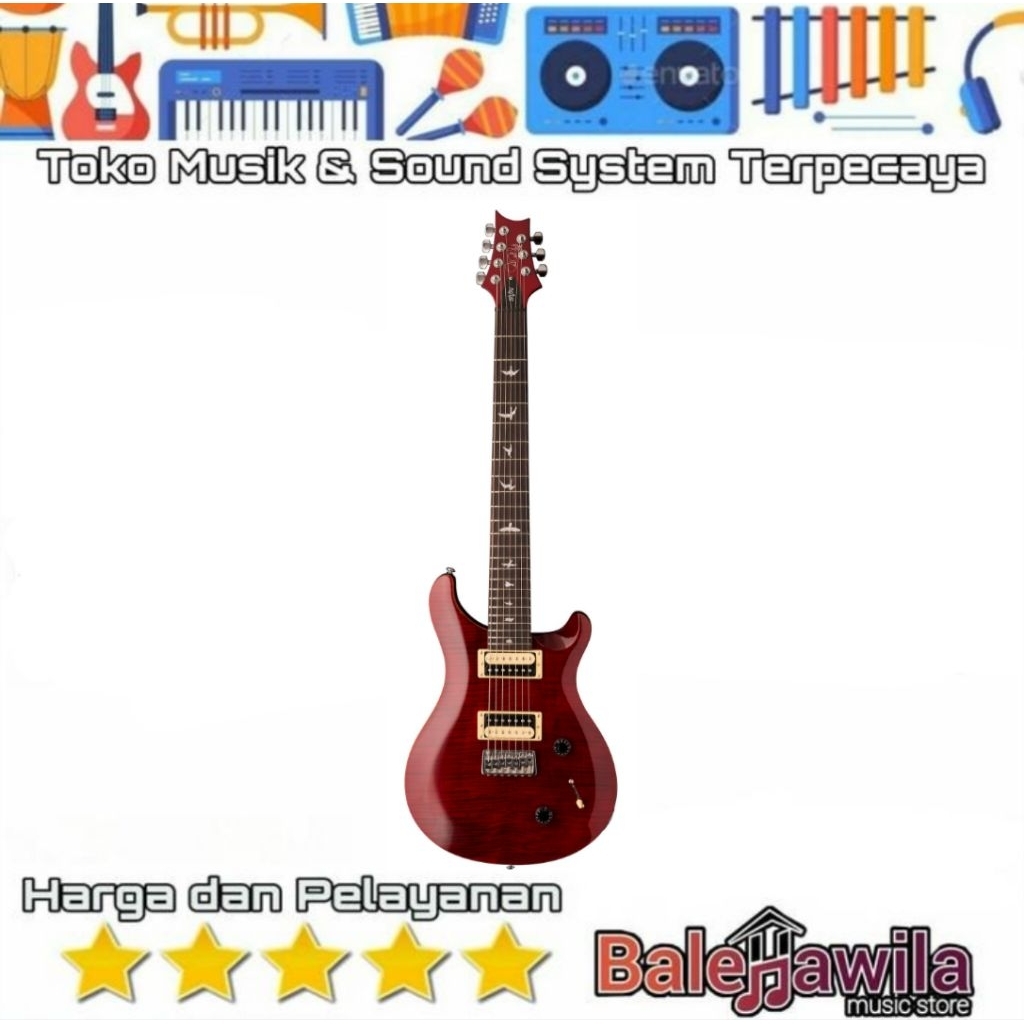 Jual Gitar PRS SE SVN 7 String in Black Cherry - Gray Black PRS Guitar ...