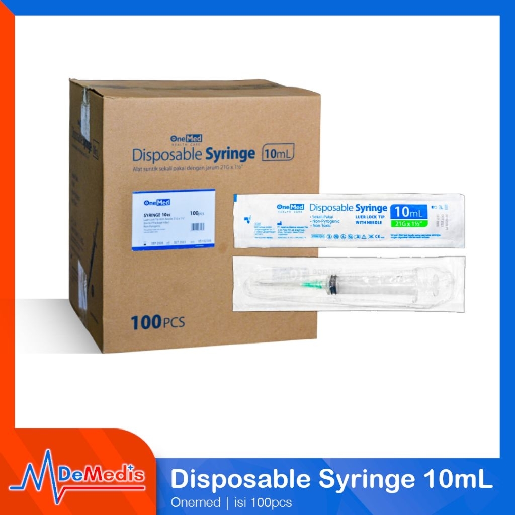 Jual Spuit Ukuran 1mL 3mL 5mL 10mL ONEMED Syringe With Needle Box isi ...