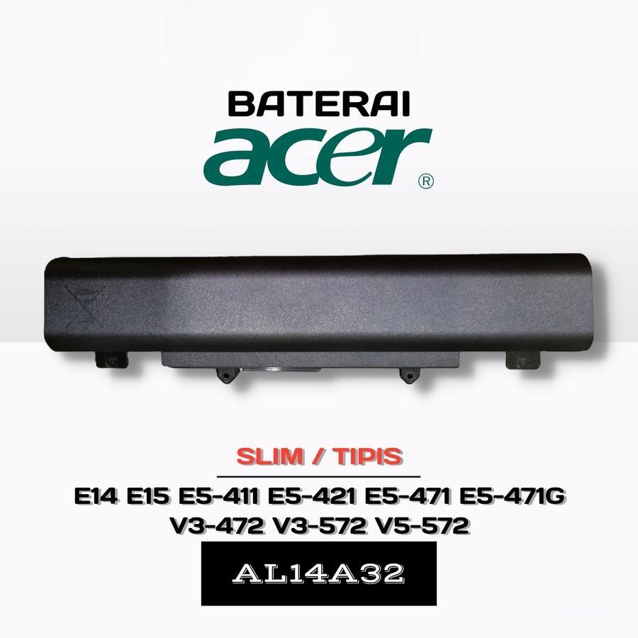 Jual Baterai Laptop Acer AL14A32 for Aspire E14 E15 E5 E5-411 E5-421 E5 ...