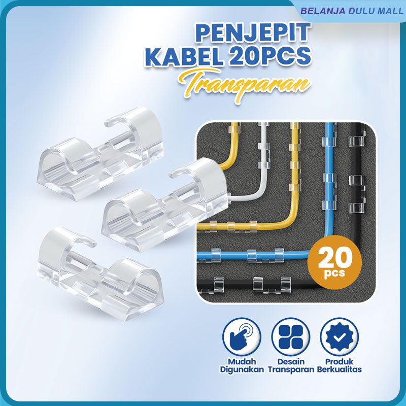 Jual Klip kabel organizer kabel tanpa paku dan tanpa perekat, tempat ...