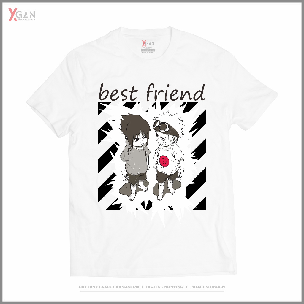 Jual XGAN Series Naruto Shippuden Baju Naruto And Sasuke NU043X Kaos ...