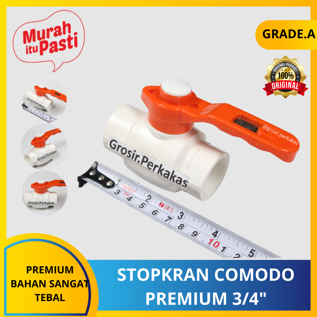 Jual STOPKRAN COMODO PREMIUM 3/4" inch - ballvalve pvc. [A][#STOPKRAN ...