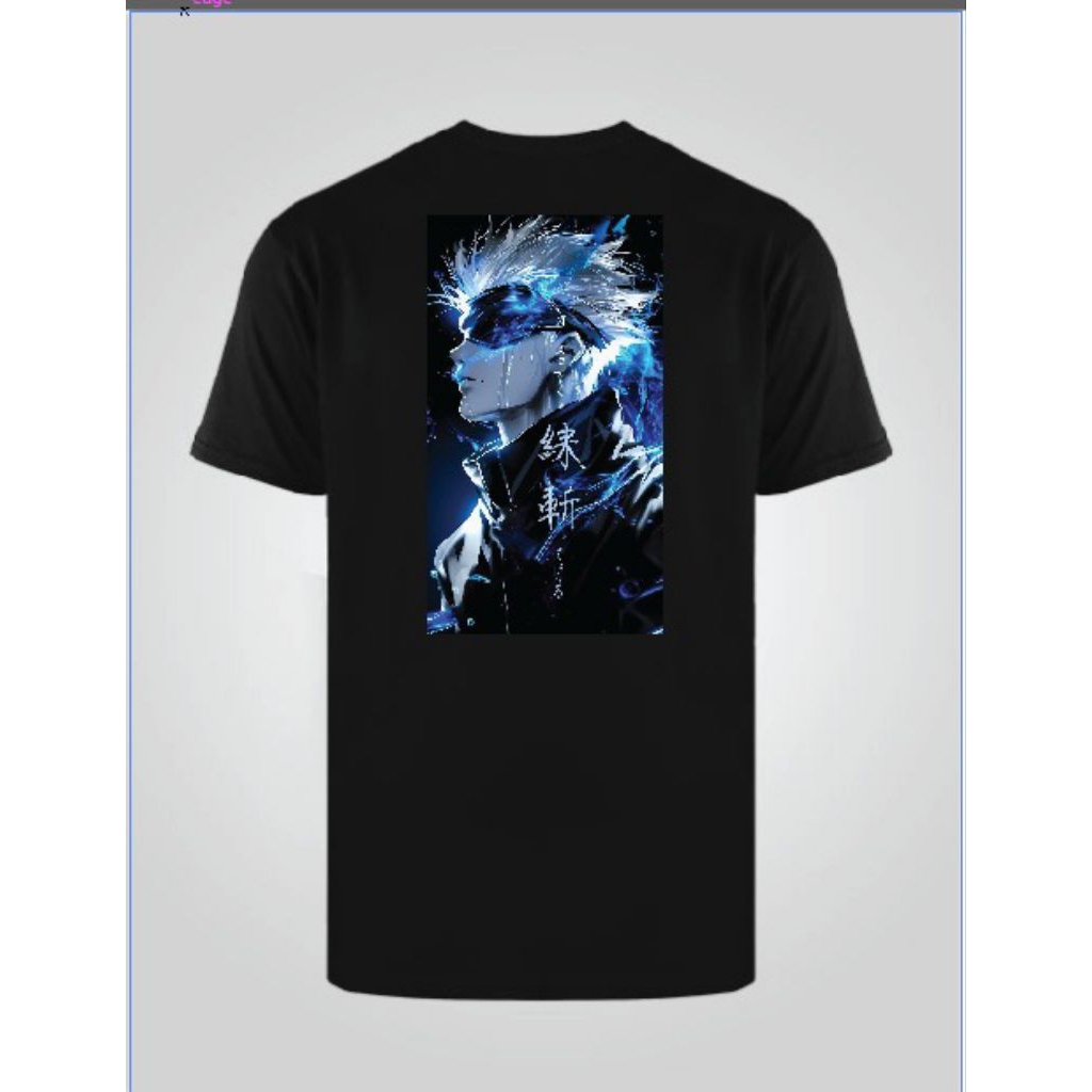 Jual Tshirt Kaos premium warna hitam karakter Jujutsu Kaisen - Gojo ...