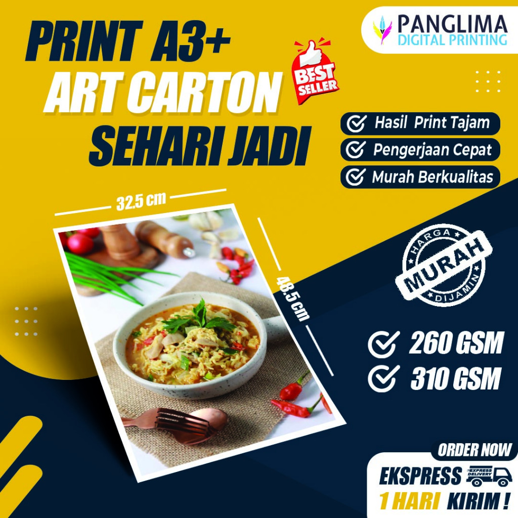 Jual CETAK POSTER BAHAN ART CARTON 260 - 1 HARI JADI | Shopee Indonesia