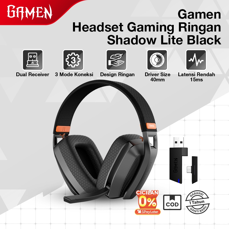 Jual GAMEN Headset Bluetooth 5.3 Gaming Wireless 3 Mode Koneksi Low ...