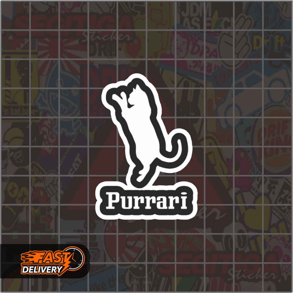 Jual Sticker Kucing Lucu Purrari Ukuran 3.5 x 5 Cm | Shopee Indonesia