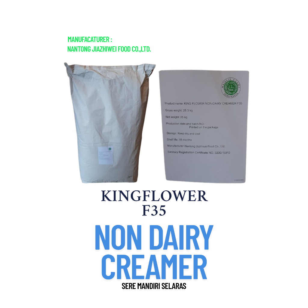 Jual NDC / Non Dairy Creamer / Krimer non susu KING FLOWER F35 powder ...