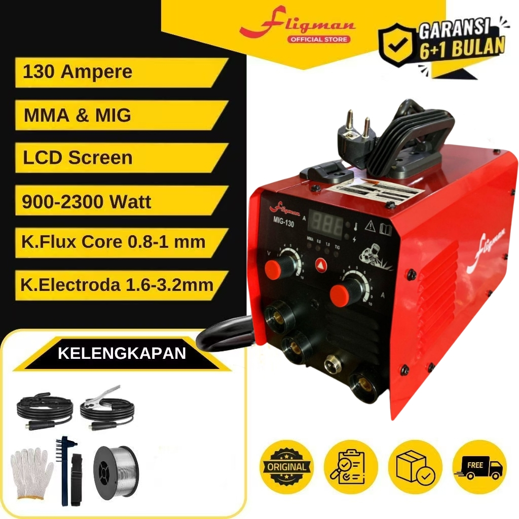 Jual Fligman Mesin Las Inverter MIG/MMA - 130 A | Mesin Las Listrik Welding Inverter Machine ...