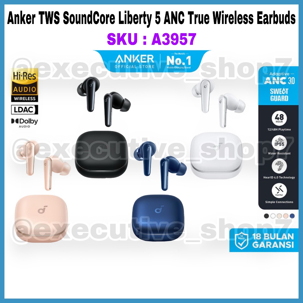 Jual Anker TWS SoundCore Liberty 5 ANC True Wireless Earbuds - SKU ...
