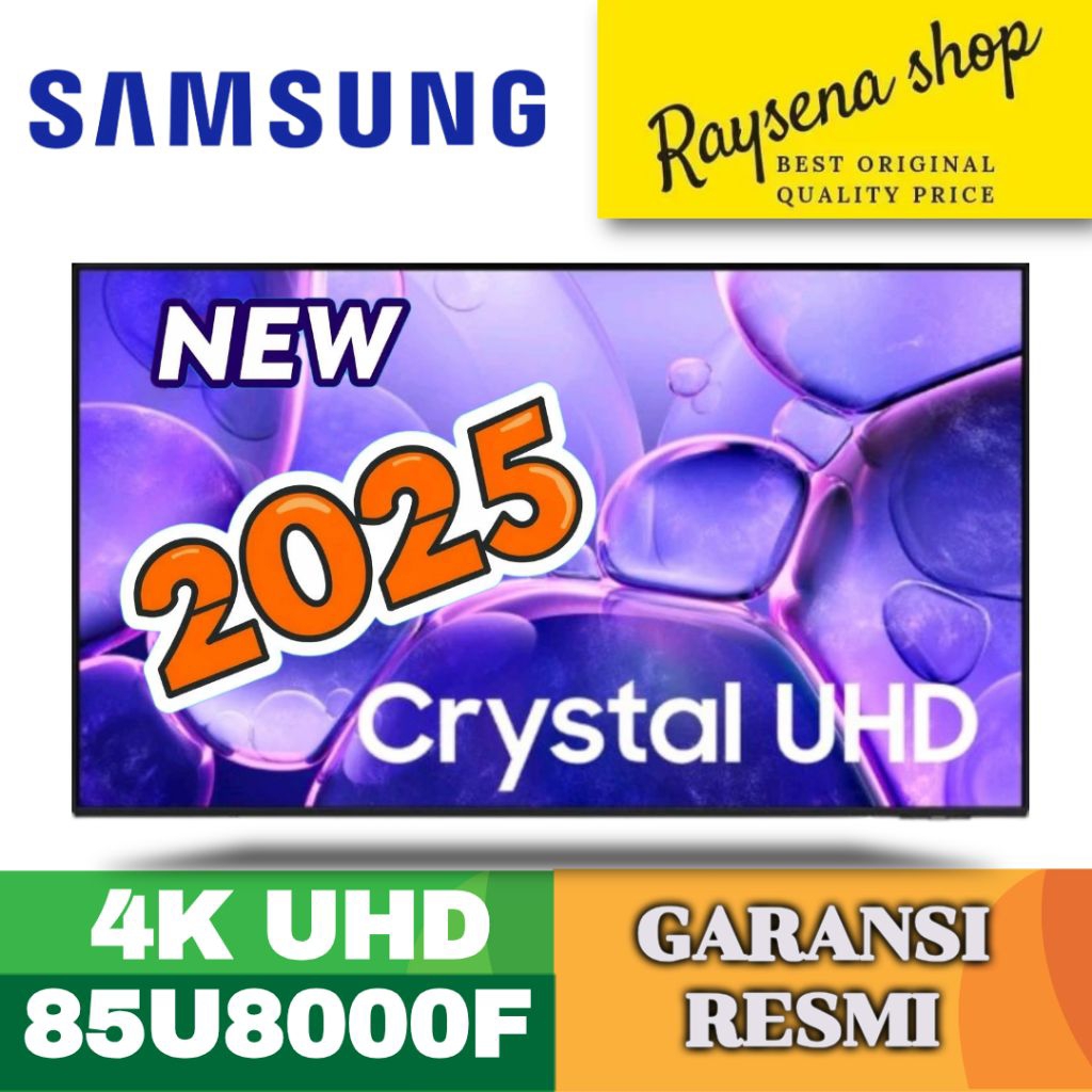 Jual Samsung 85 Inch Crystal UHD U8000F 4K Smart TV (2025) UA85U8000FKXXD / 85u8000f | Shopee ...